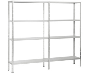 Schulte Steck-Grund- und Anbauregal 180x220x50cm 8 Böden verzinkt 680kg ...