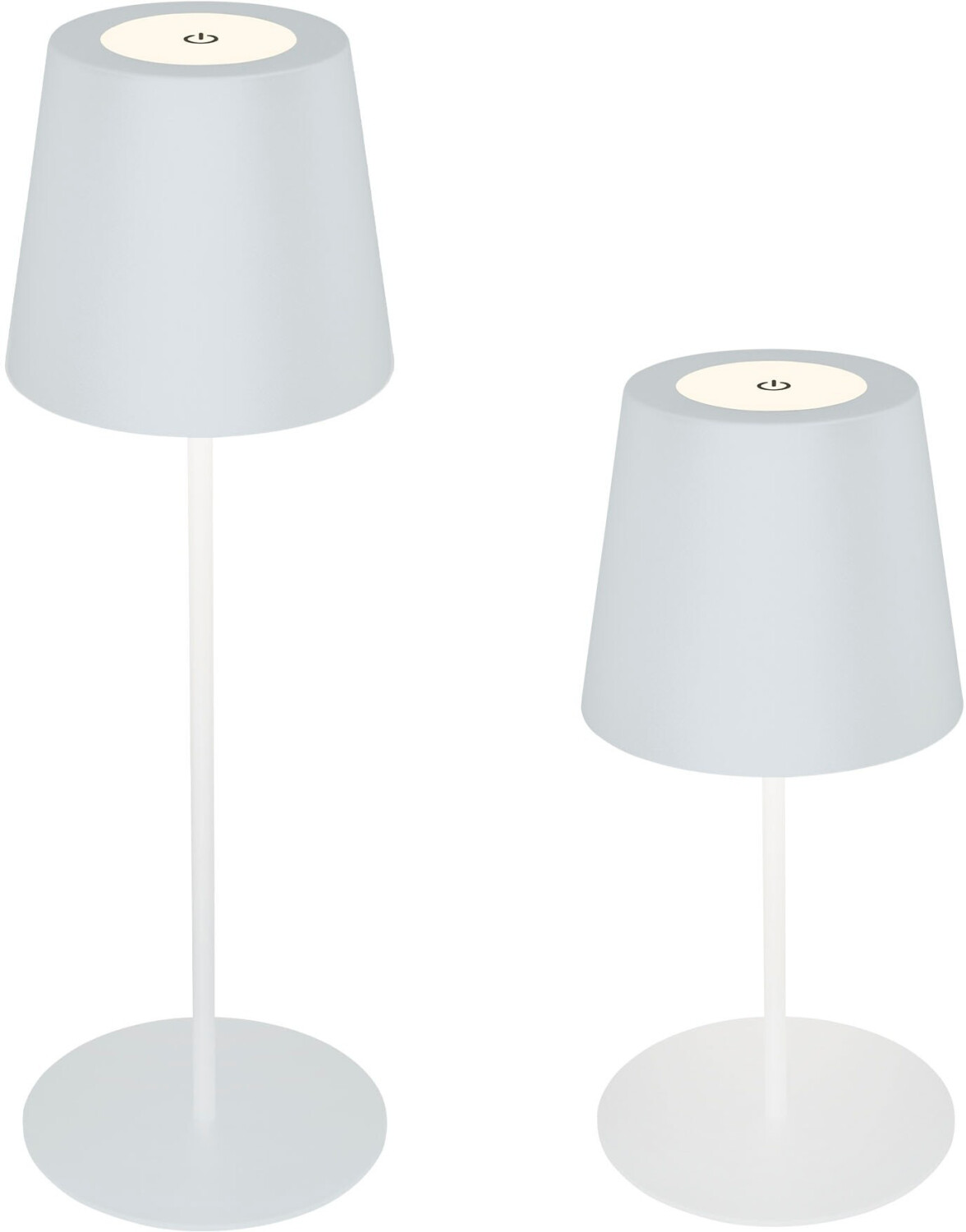 B.K.Licht BK_TL1594 Akku LED Tischlampe Außen, 3-Stufen Touchdimmer, 2 ...