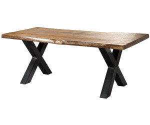Massivmoebel24 Freeform 5 Baumkantentisch Mangoholz massiv, X-Beine ...