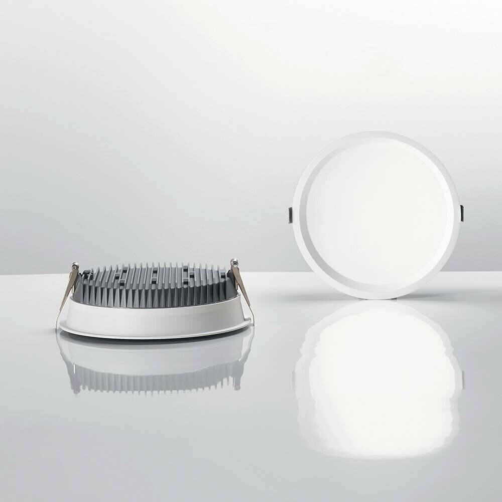 IDEAL LUX Deep LED Einbauleuchte Aluminium weiß, 10W 3000K 1200lm ...