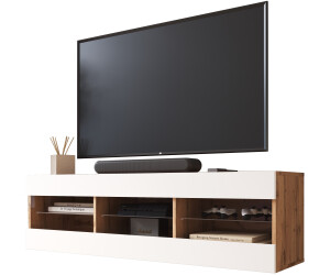Komodee Tivoli Lowboard 3 Fächer Eiche Wotan/Weiß 140x40.5x35.5cm ...