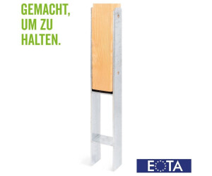 Alberts H-Pfostenträger feuerverzinkt zum Einbetonieren 91x600mm, Tiefe ...