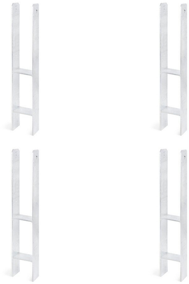 Alberts H-Pfostenträger feuerverzinkt zum Einbetonieren 91x600mm, Tiefe ...