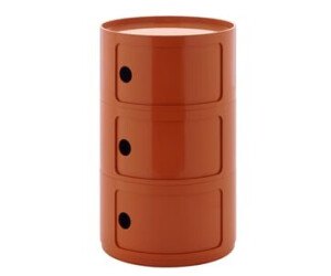 Kartell Componibili Big Container 3 Fächer, Ø 42cm, Orange (04923AM) ab ...