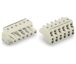 Wago 2-Leiter-Federleiste Push-in CAGE CLAMP 2,5mm² lichtgrau (721-2202 ...