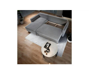 Masseno Pisan L-S Ecksofa L-Form mit Schlaffunktion & Bettkasten, Rosa ...