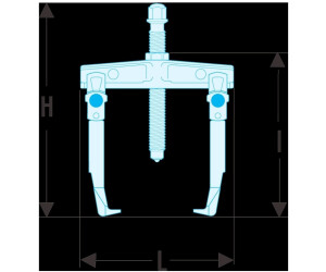 Facom U.14L Selbstspannender Außenabzieher 2-Arm schlank 10-45mm (U.14L ...