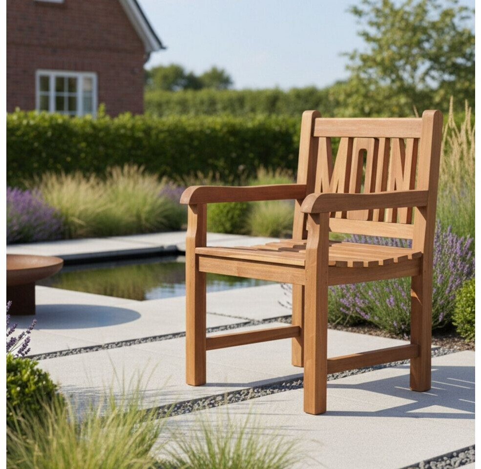 Mr. Deko Moin Gartensessel Teakholz unbehandelt, wetterfest (Moin) ab ...