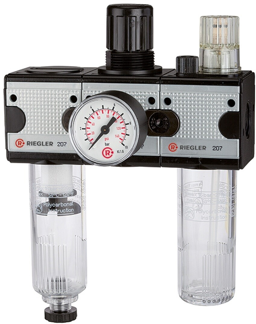 Riegler Wartungseinheit »multifix« 3-tlg., PC-Behälter, BG 1, G 3/8 ...