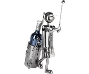 Brubaker Weinflaschenhalter Golfspielerin beim Abschlag, Metall ...