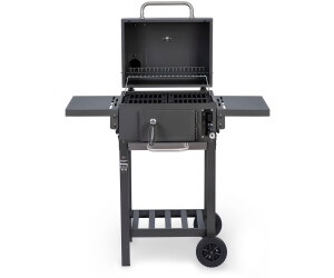 Berdsen BD-892 Holzkohlegrill mit Thermometer und Seitenablagen, 42x31 ...