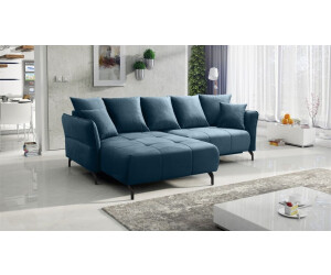 Fun Möbel SADIE Eckschlafsofa Stoff Element Dunkelblau Ottomane Links ...
