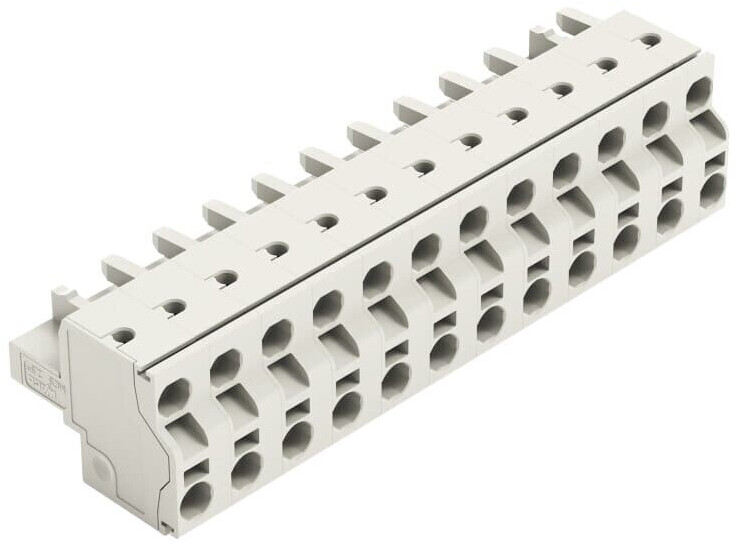 Wago 2-Leiter-Federleiste Push-in CAGE CLAMP 2,5mm² lichtgrau (721-2212 ...