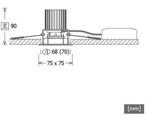 LTS Flixx 100 Square LED-Einbaudownlight 15W 4000K 1200lm DALI (636421 ...