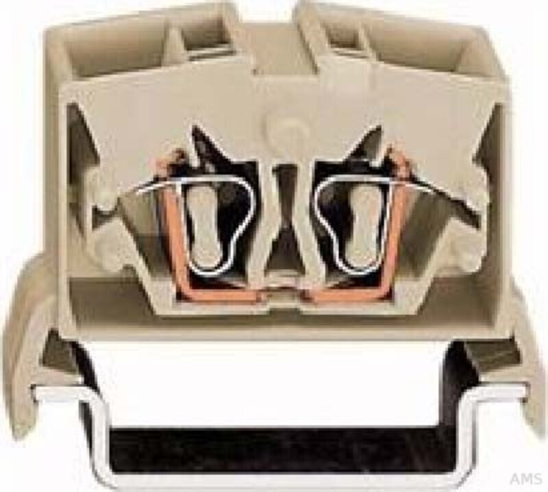 Wago 4-Leiter-Mini-Durchgangsklemme 2,5mm² Zugfeder lichtgrau (264-225 ...