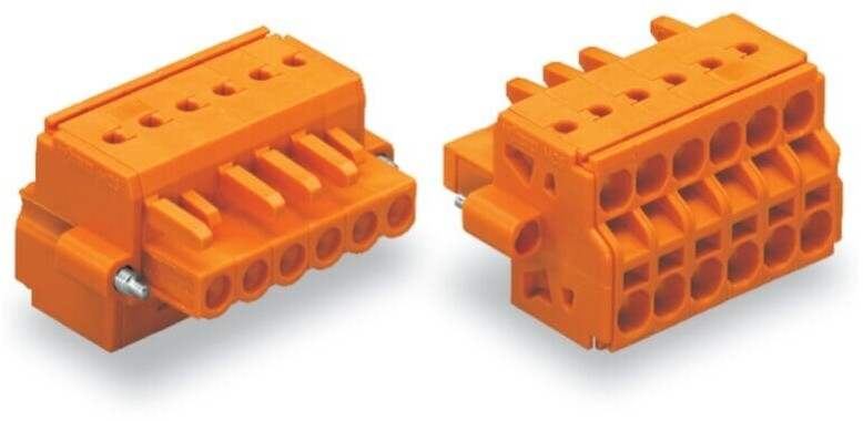 Wago 2-Leiter-Federleiste Push-in CAGE CLAMP 2,5mm² Orange (231-2304/ ...