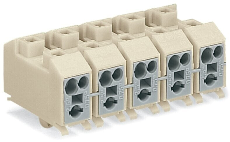 Wago Netzanschlussklemme ohne Drücker, mit Rastfüßen, weiß (272-683/120 ...