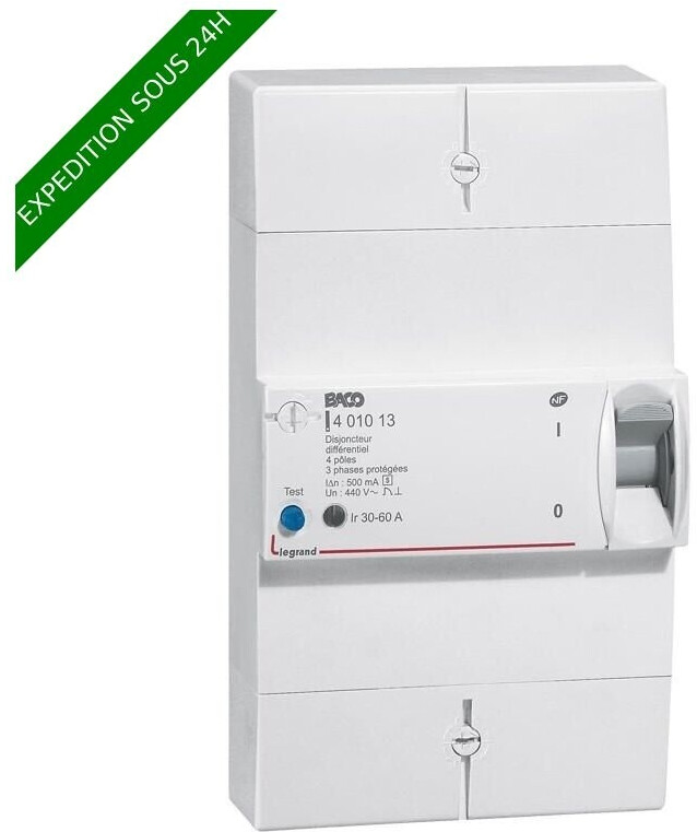 Legrand Enedis Branchement Disjoncteur Tétrapolaire Différentiel 500mA ...