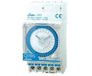 Orbis Supra QRD Analoger Zeitschalter DIN-Schiene 230V 16A 2,5 Module ...