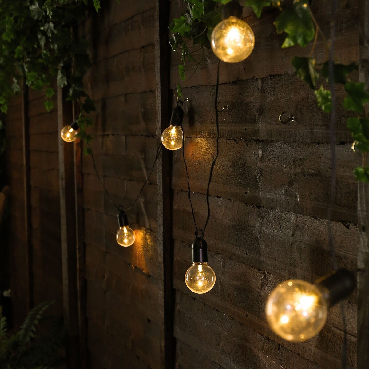 Festive Lights Lichterkette Girlande 4,5m Warmweiß LED Batterie Außen ...