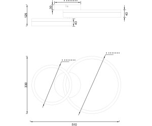Trio MOVA LED-Deckenleuchte 51cm, weiß (R63292106) ab 69,90 ...