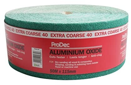 ProDec Schleifpapierrolle Aluminiumoxid 50m 115mm Extragrobkörnig ...