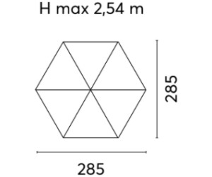 Moia Subiaco Runder Sonnenschirm Ø2,85m Teakholz Ecru (E1000) ab 101,99 ...