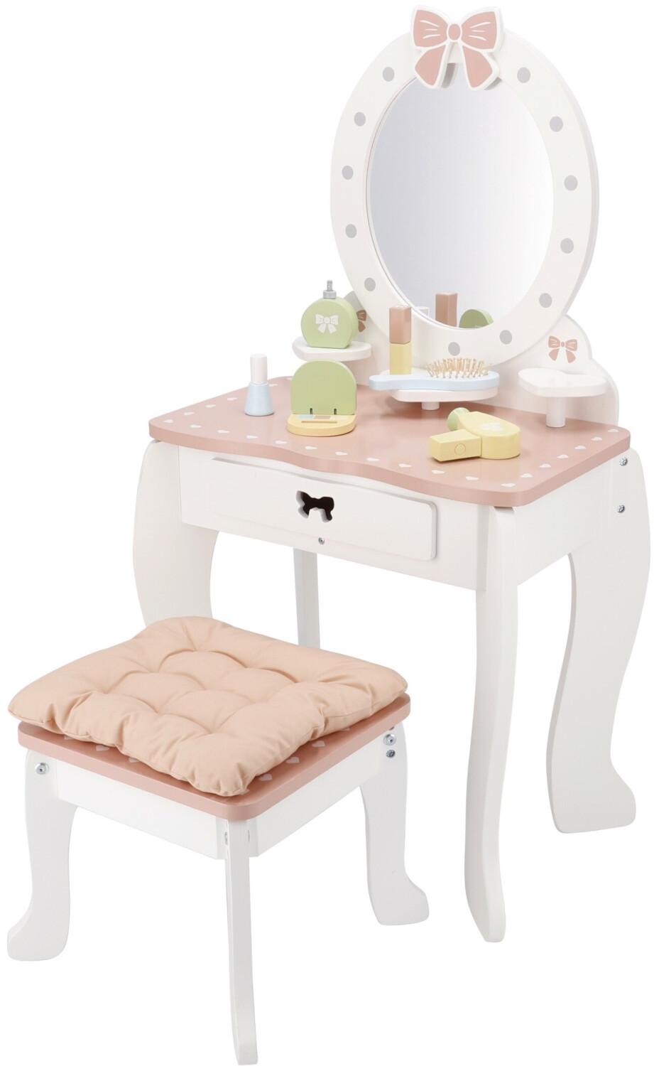 Lupilu Kinder Schminktisch mit Hocker und Spiegel, Holz, 9-teilig ...