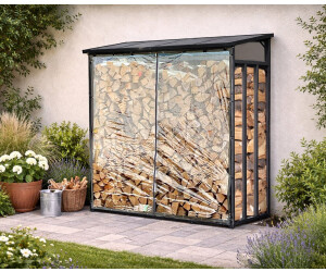QUICK STAR Wetterschutzwand PVC transparent 178x165cm für Regal ...
