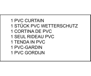 QUICK STAR Wetterschutzwand PVC transparent 178x165cm für Regal ...