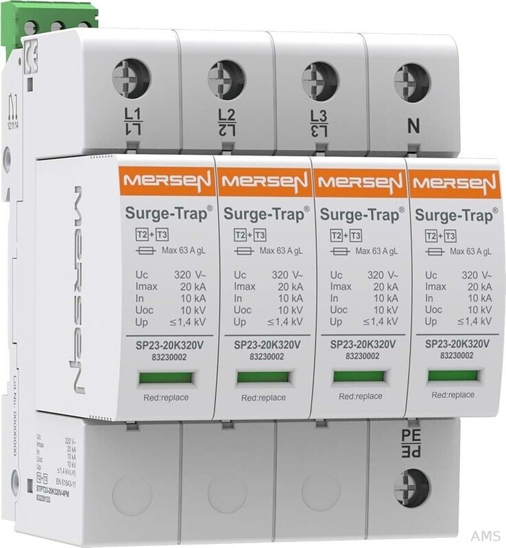 Mersen Überspannungsableiter Typ 2+3 20kA 320V 4+0 TNS (STPT23-20K320V ...