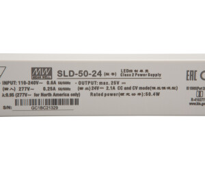 Mean Well SLD-50-24 LED-Treiber 50,4W 24V 2,1A CV+CC (SLD-50-24) ab 17 ...