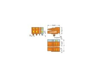 Wago 1-Leiter-Federleiste CAGE CLAMP® 2,5mm² orange (231-707/008-000 ...