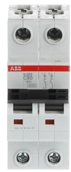 ABB S202-C80 Sicherungsautomat 2P, C-Charakteristik, 80A, 6kA ...