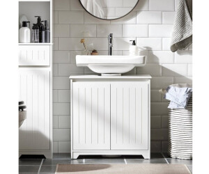 SoBuy Mobile Sottolavabo 2 Ante Bianco Legno 60x60x30cm (BZR108-II-W) a ...