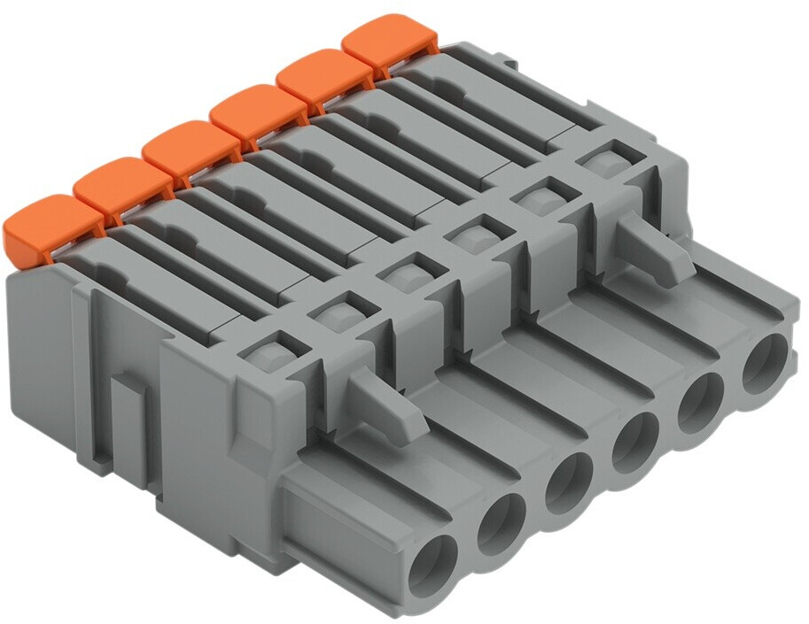 Wago 1-Leiter-Federleiste mit Hebel, Push-in CAGE CLAMP®, grau (2231 ...