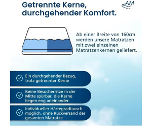 AM Qualitätsmatratzen Gelschaummatratze 7-Zonen H3 120x200cm 23cm ...