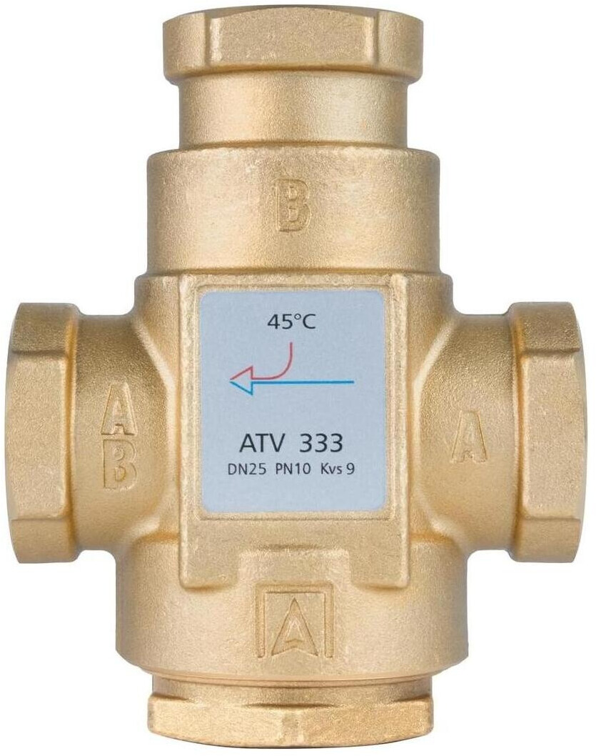 Afriso ATV 333 Temperaturschutzventil DN25 1" Messing 45°C (1633310) ab ...