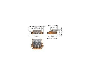 Wago 1-Leiter-Federleiste Push-in CAGE CLAMP, grau, 50 Stück (2231-1107 ...