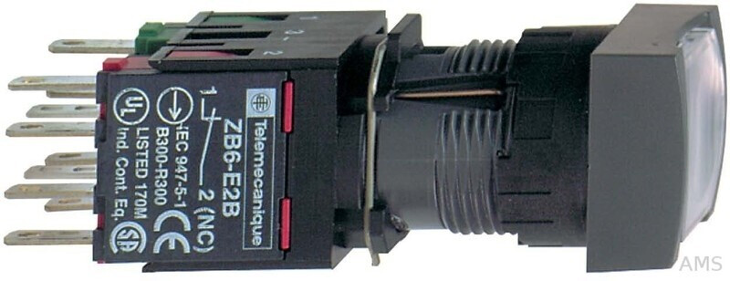 Schneider Electric Leuchtdrucktaster weiß quadratisch flach LED 24V ...