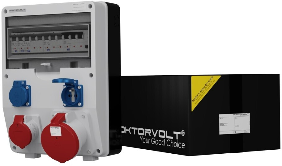 Doktorvolt TD-S/FI Stromverteiler 1x63A 1x16A 2x230V franz./belg ...
