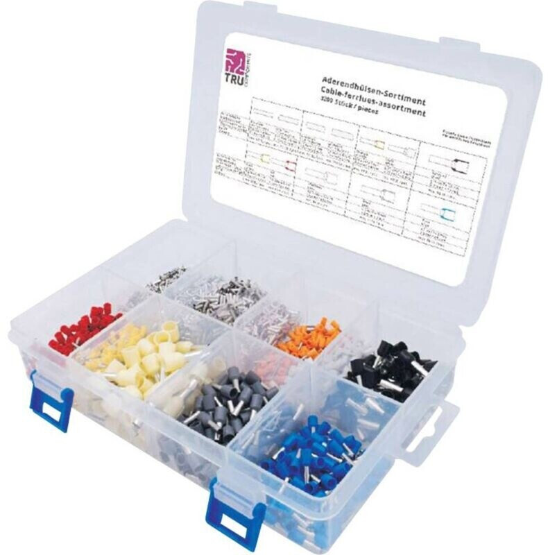 TRU Components Aderendhülsen-Sortiment 0,5mm² 3200-teilig (T1711C002 ...