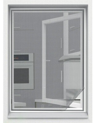 Home Protect Fliegengitter für Fenster ohne Bohren anthrazit 150 x 180 ...