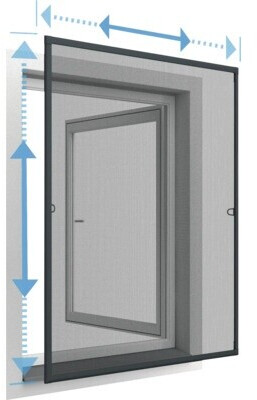 Home Protect Fliegengitter Alu-Teleskop Fenster anthrazit 100 x 120 cm ...