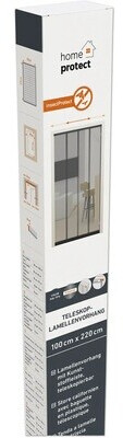Home Protect Lamellenvorhang Teleskop ohne Bohren anthrazit 100 x 220 ...