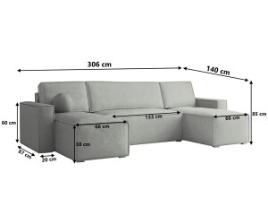 Masseno Pesano M Wohnlandschaft U-Form Schlaffunktion Bettkasten ...