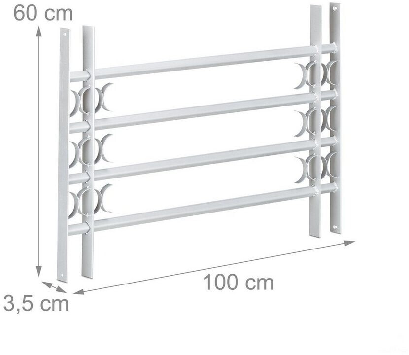 Relaxdays Fensterschutzgitter Fenstergitter Einbruchschutz ausziehbar ...