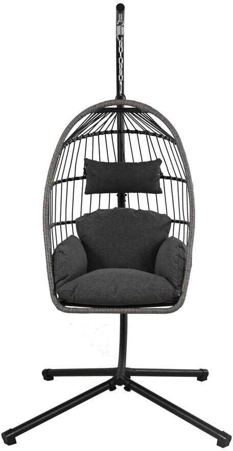 Greemotion Hängesessel Indoor/Outdoor Matera mit Gestell schwarz/grau ...