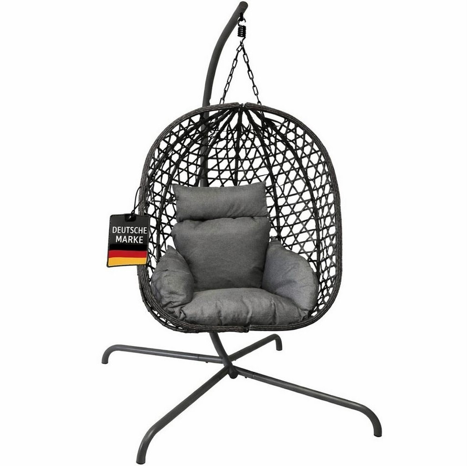 Buri Hängesessel Anthrazit mit Gestell und Kissen ab 120,99 ...