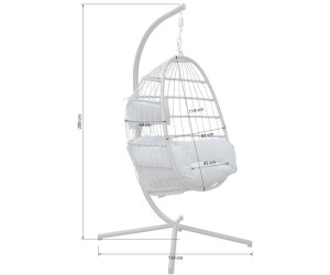 LC Home SUNAI Hängesessel mit Gestell Stahl inkl. Kissen in Grau ...